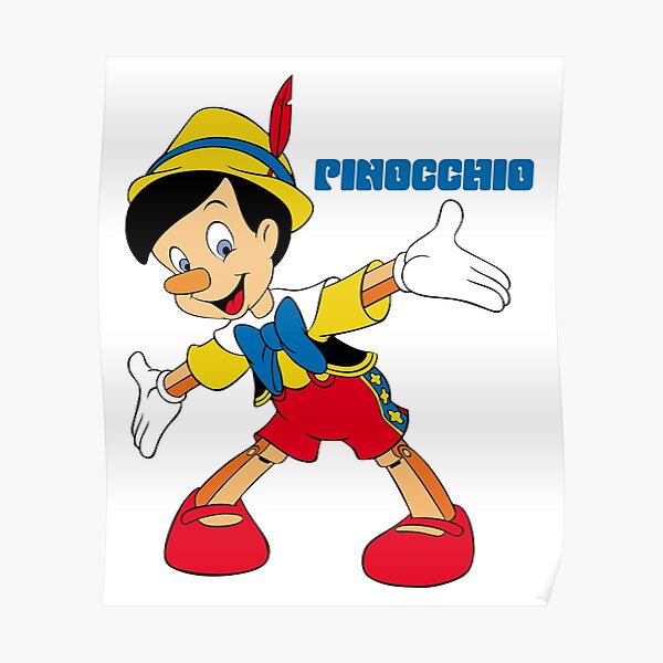 "Pinocchio Cartoon Movie Funny" Poster by OpenLight | Redbubble