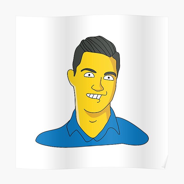 "fanart ronaldo in simpsons style" Poster by Tutormade | Redbubble