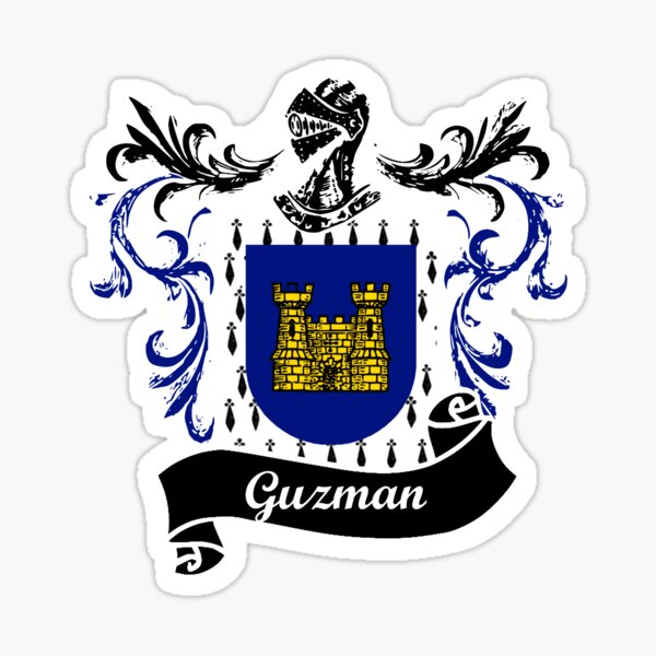 "Guzman Coat of Arms" Sticker by ljrigby | Redbubble