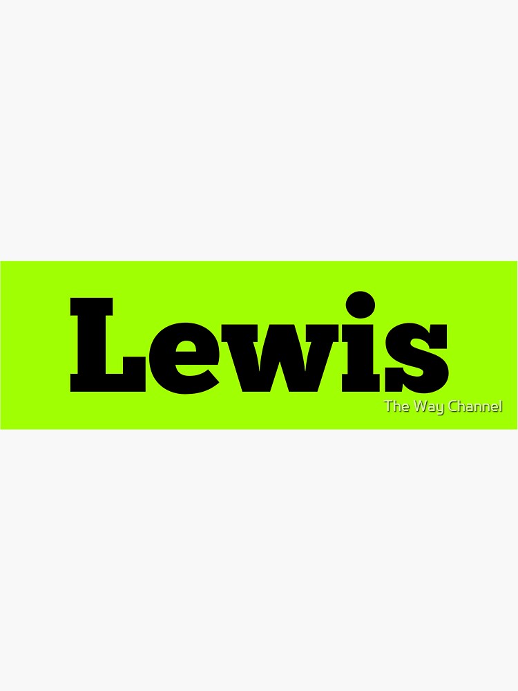 "Lewis" Sticker by thewaycompany | Redbubble