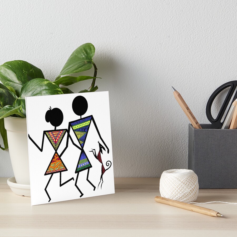 "Warli Dog Family" Art Print for Sale by Insiya Pardiwala | Redbubble