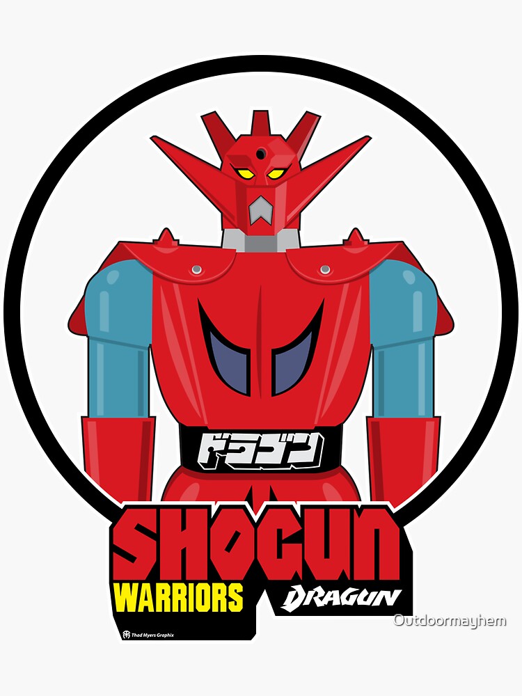 "Shogun Warrior Dragun" Sticker by Outdoormayhem | Redbubble