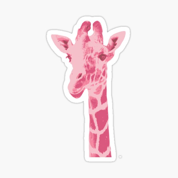 "pink Giraffe" Sticker for Sale by lisenok | Redbubble