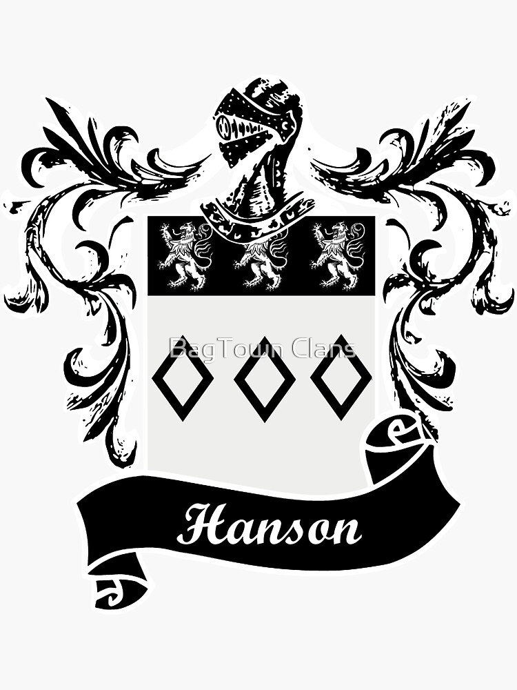 "Hanson Coat of Arms" Sticker for Sale by ljrigby | Redbubble