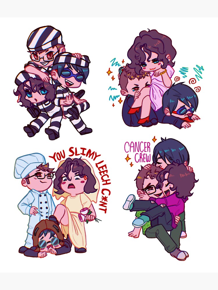 "cancer crew: ensemble " Sticker by candycigs | Redbubble