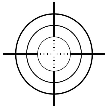 "Reticle Sniper Rifle Scope Cross Hairs" Sticker for Sale by Boy-Mom ...