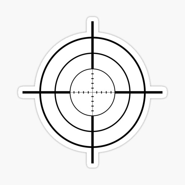 "Reticle Sniper Rifle Scope Cross Hairs" Sticker for Sale by Boy-Mom ...