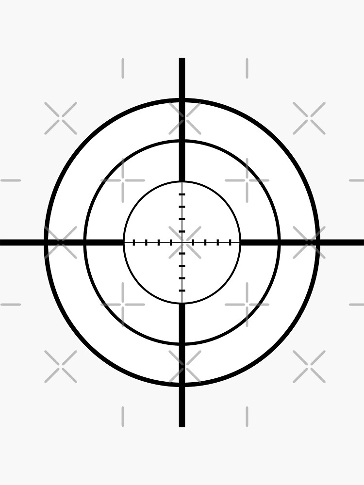 "Reticle Sniper Rifle Scope Cross Hairs" Sticker by Boy-Mom-Shop ...
