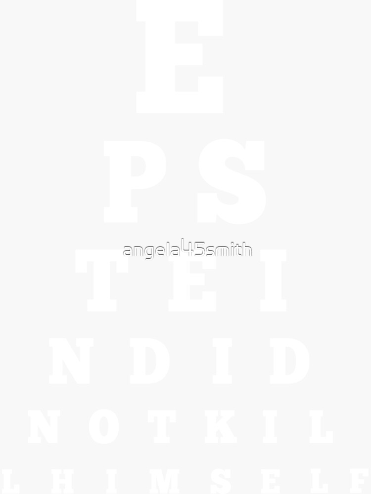 "Epstein Did Not Kill Himself Eye Chart" Sticker by angela45smith ...