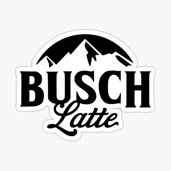 Busch Latte Stickers | Redbubble
