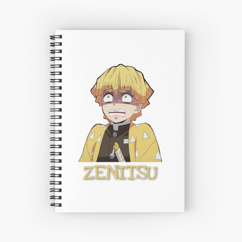 "Zenitsu Demon Slayer with Name" Spiral Notebook by jess1403x | Redbubble