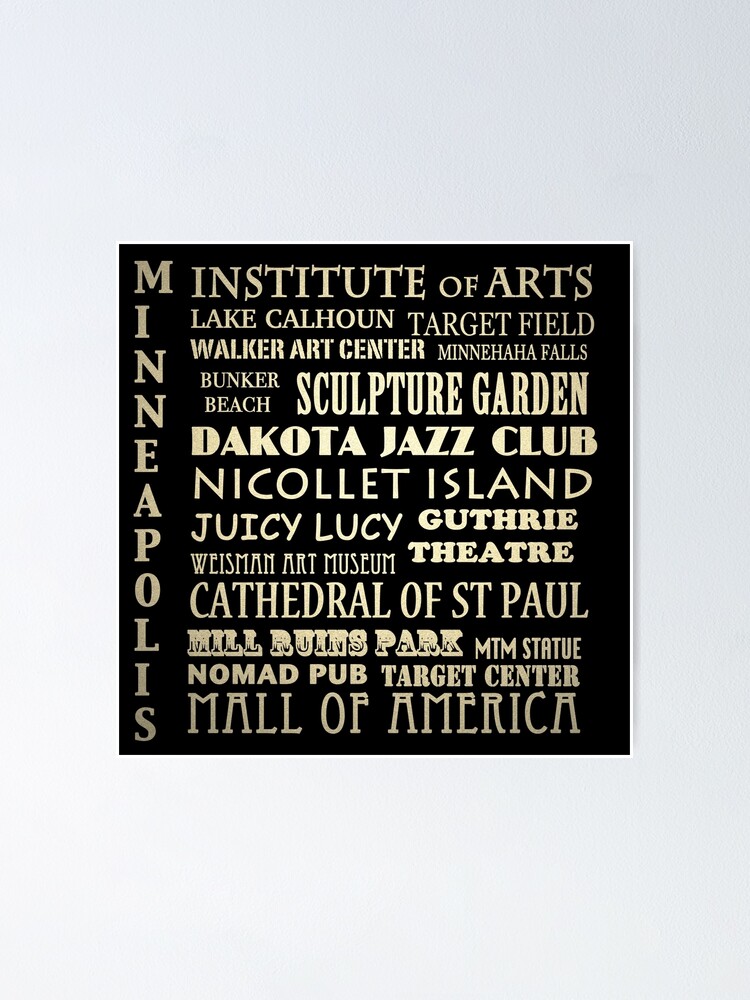 "Minneapolis Minnesota Famous Landmarks" Poster by plintner | Redbubble