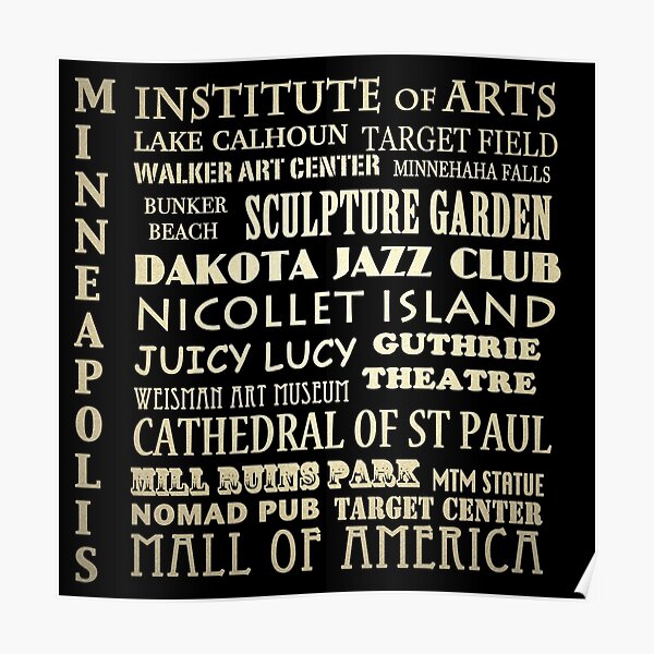"Minneapolis Minnesota Famous Landmarks" Poster by plintner | Redbubble