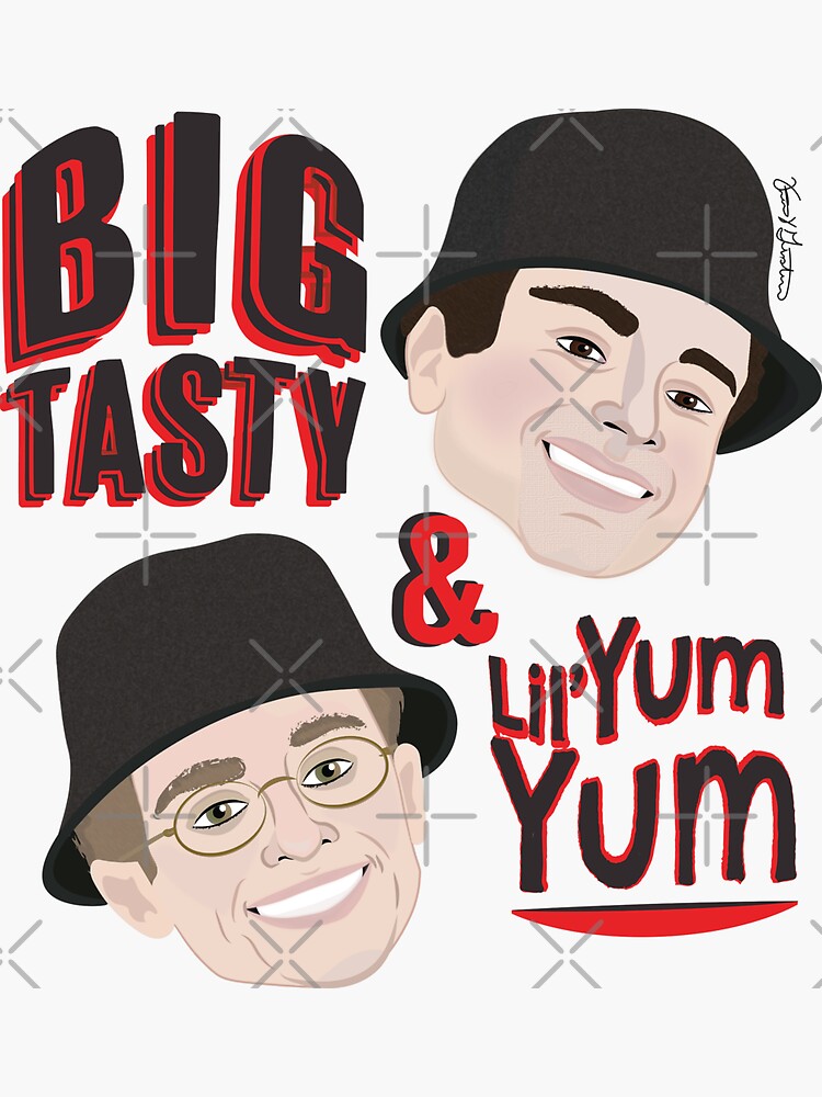 "Big Tasty and Lil Yum Yum" Sticker by Frannotated | Redbubble