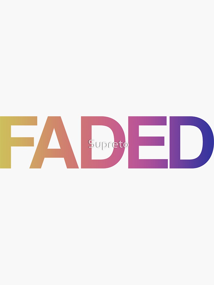 "Faded" Sticker for Sale by Supreto | Redbubble