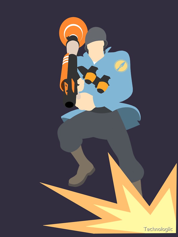 "TF2 - BLU Rocket Jump" T-shirt for Sale by Technologiic | Redbubble ...