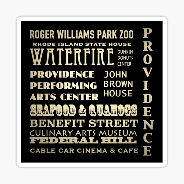 "Providence Rhode Island Famous Landmarks" Sticker for Sale by plintner ...