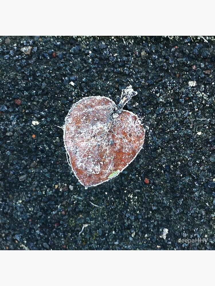 "Frosted fallen leaf" Sticker for Sale by deepaHHV | Redbubble