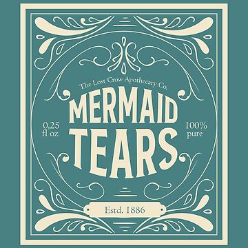 "Mermaid tears label" Sticker for Sale by legateesofmoon | Redbubble