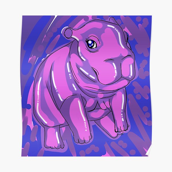 "baby hippo wants poses for cute photo" Poster by Olberic | Redbubble