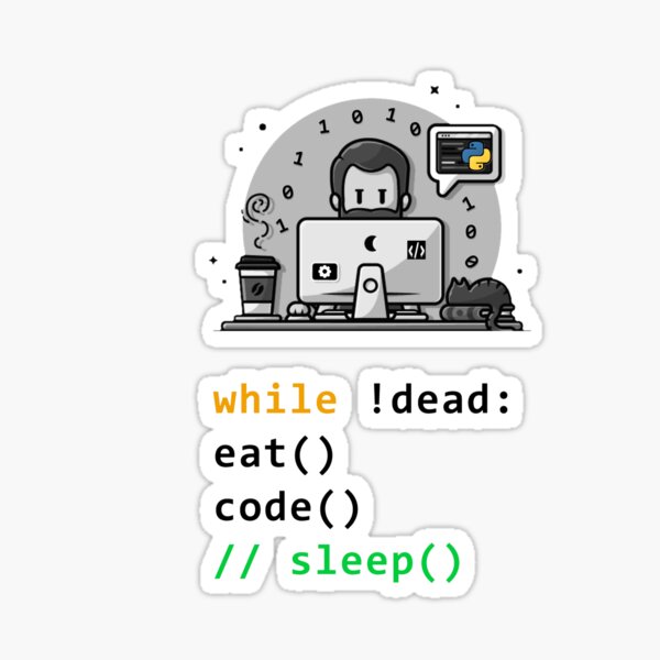 "Algorithm for Python Developer" Sticker for Sale by PyGeek | Redbubble