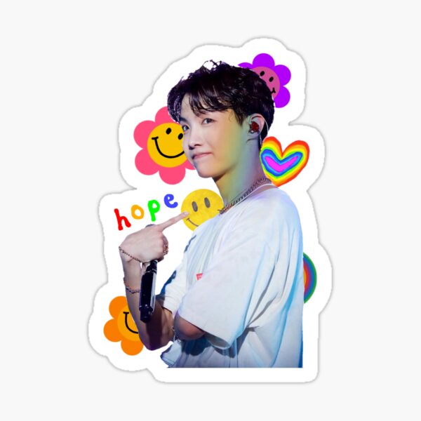 "BTS Hobicore Jhope Rainbow Sticker" Sticker for Sale by taiyouhime ...