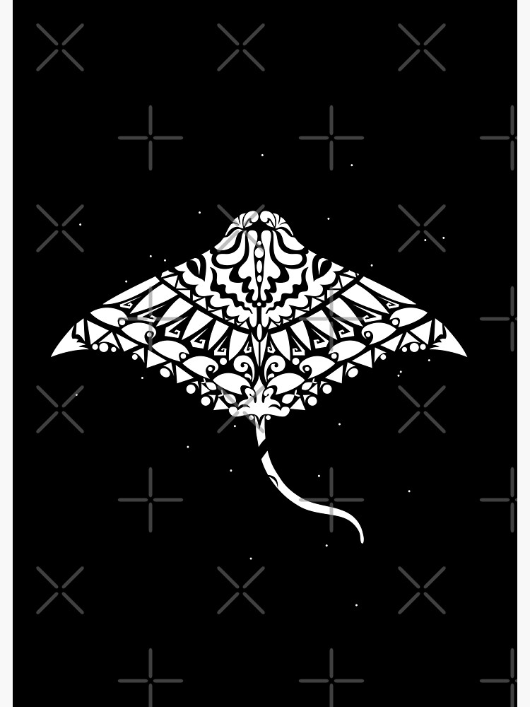 "Tribal Manta Ray Tattoo Style Graphic Design" Poster by CreativeBridge ...