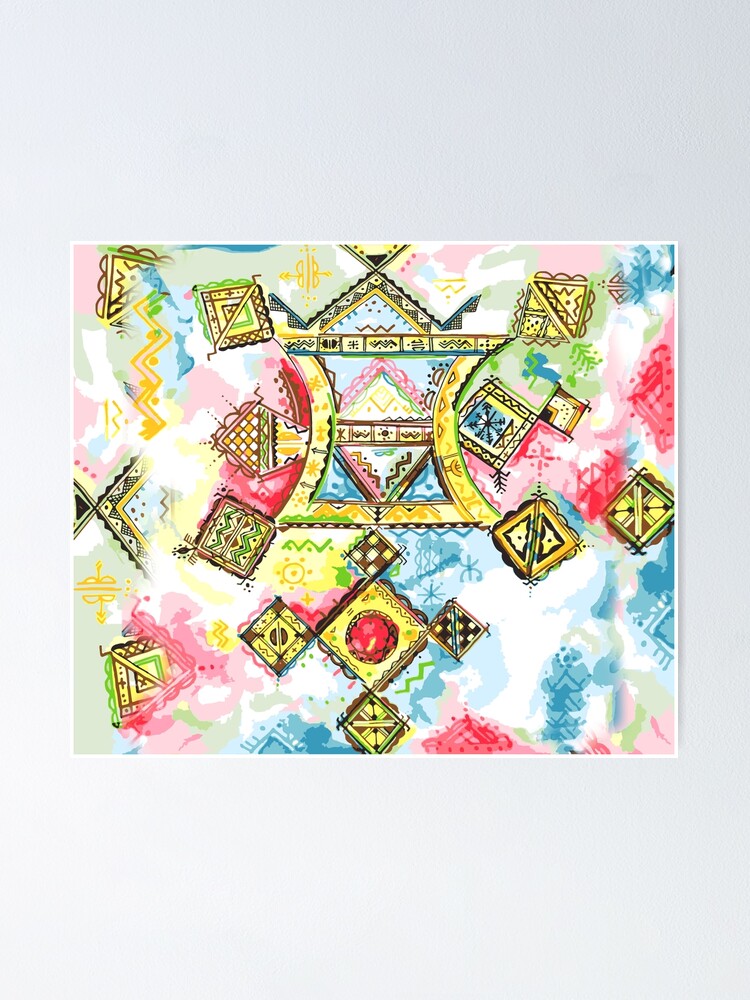 "Kabyle pottery patterns" Poster by Eldjama | Redbubble