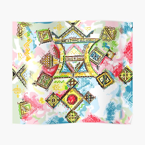 "Kabyle pottery patterns" Poster by Eldjama | Redbubble