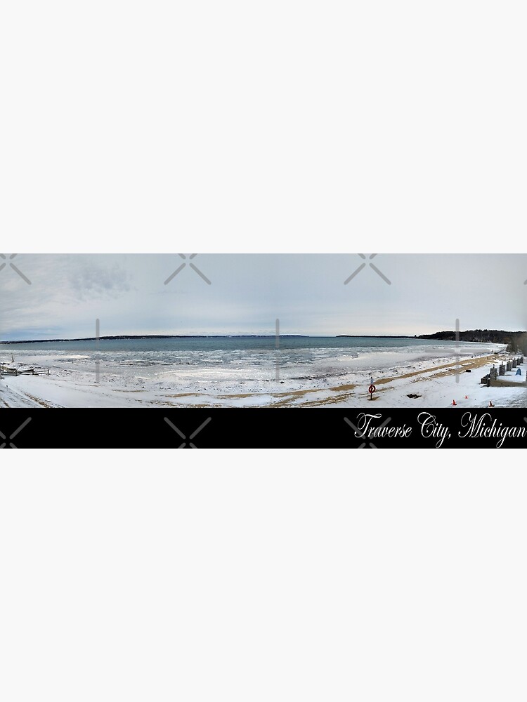 "Frozen bay side view -- Traverse City, Michigan" Poster for Sale by ...