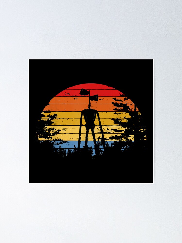 "Vintage Retro Scary Siren Head Creepypasta Horror" Poster for Sale by ...