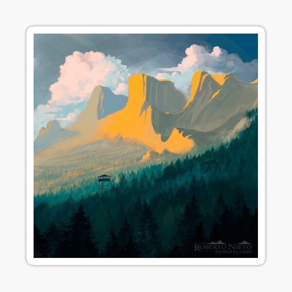 "Firewatch." Sticker for Sale by Boptique | Redbubble