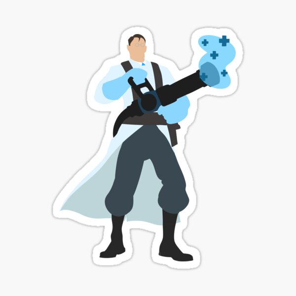 "TF2 BLU Medic" Sticker for Sale by Technologiic | Redbubble