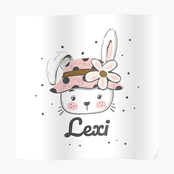"Cute Easter Bunny Lexi for Little Girls" Poster for Sale by Kiwwwi ...