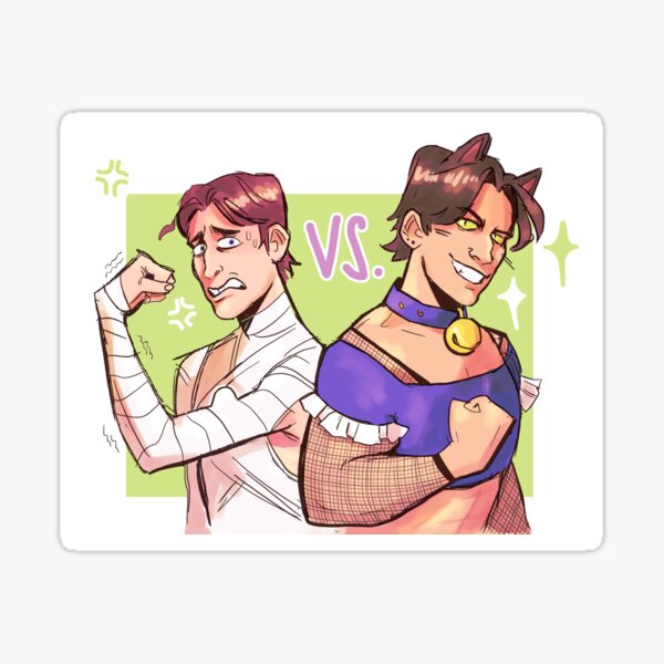 "Jerma vs Catboy Jerma" Sticker for Sale by melscribbles | Redbubble