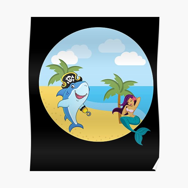 "Zig and Sharko Marina Mermaid" Poster for Sale by teemenia | Redbubble