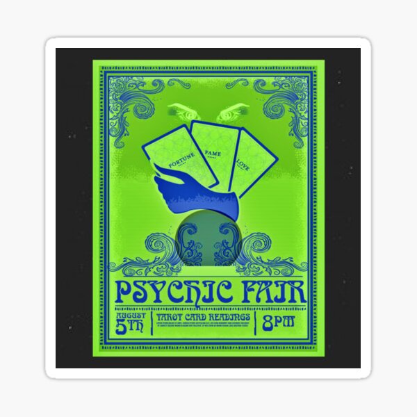 ""Psychic Poster"" Sticker by bohokitty | Redbubble