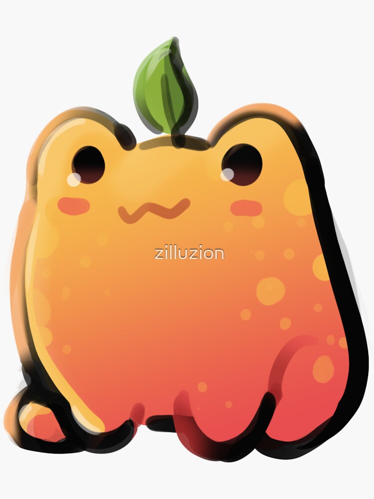"Peach Frog" Sticker by zilluzion | Redbubble