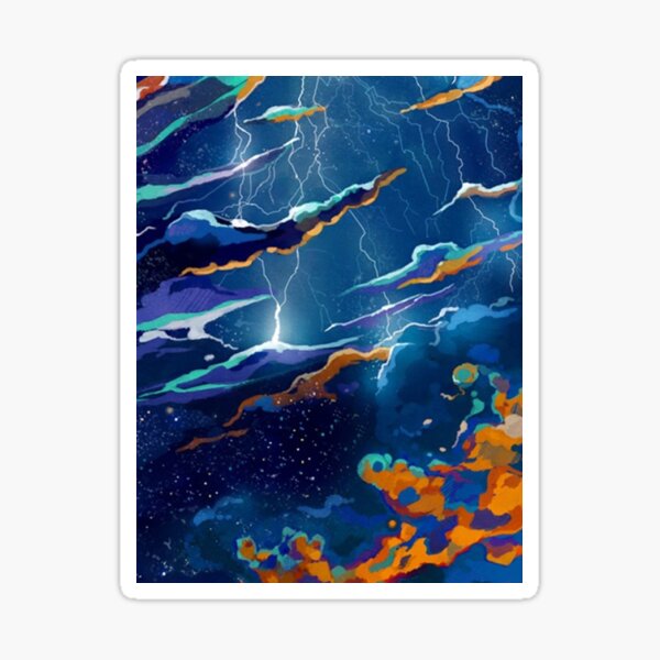 "Fantasy Storm Lightning Aesthetic" Sticker for Sale by JakZart | Redbubble