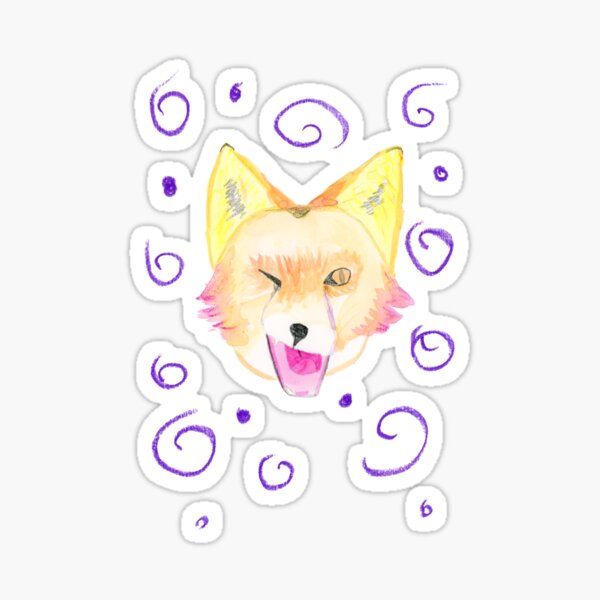 "cheeky fox, white" Sticker by Sonderblume | Redbubble