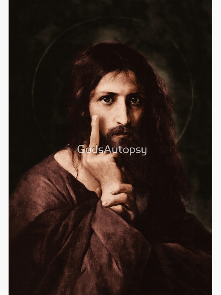 "Ivan Kramskoy (1837 – 1887) Christ (middle finger)" Sticker for Sale ...