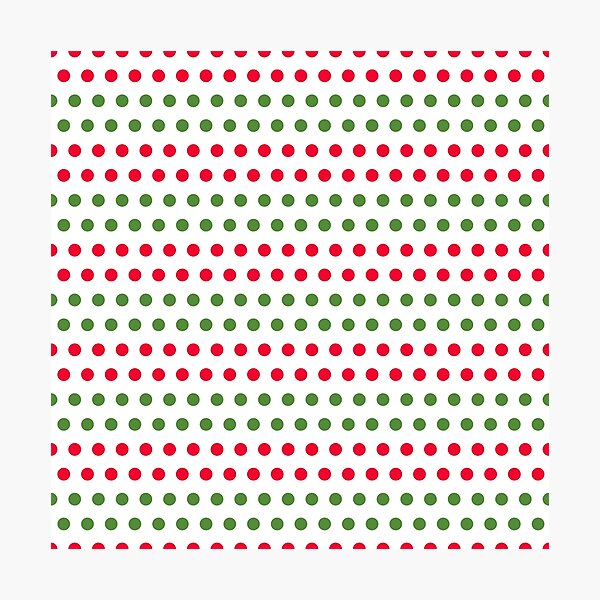 Lámina fotográfica «Círculos rojos y verdes oscuros sobre fondo blanco ...