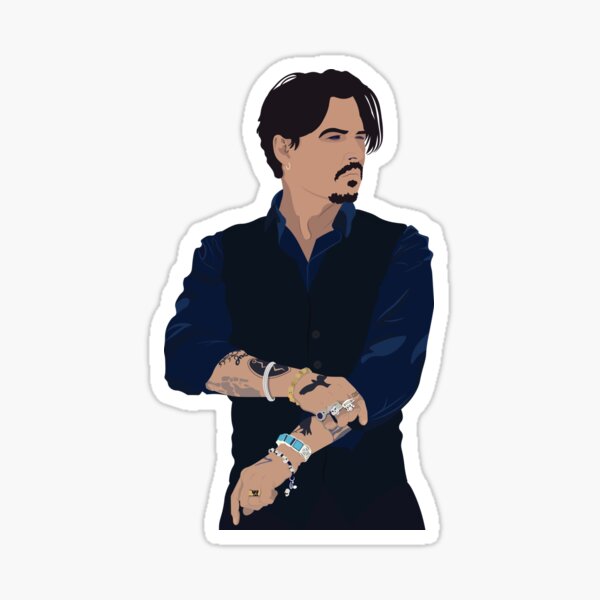 "Johnny Depp" Sticker for Sale by NTeo | Redbubble