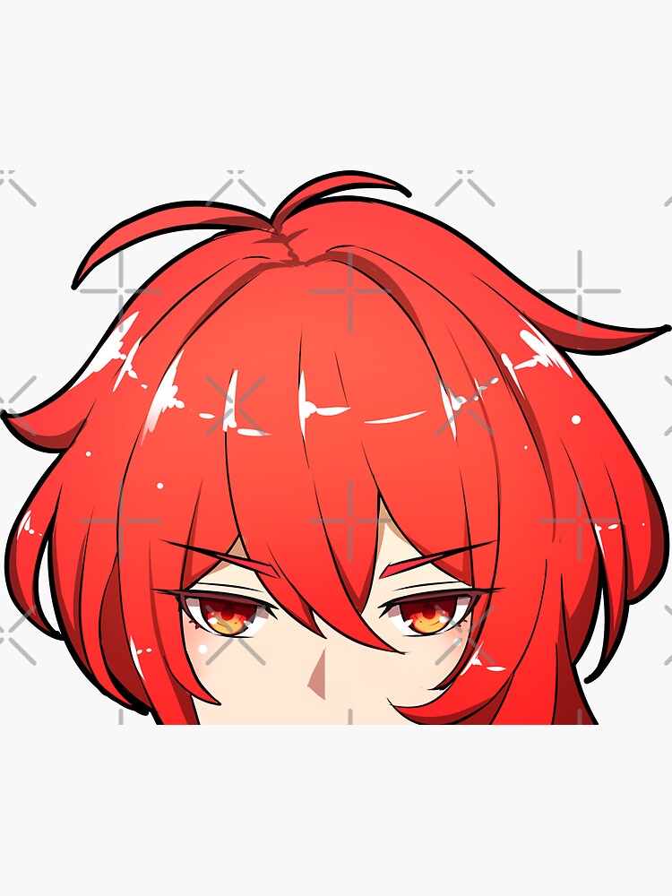 "Genshin impact Diluc Stickers Sticker Genshin Diluc Genshin impact ...