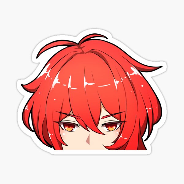 "Genshin impact Diluc Stickers Sticker Genshin Diluc Genshin impact ...