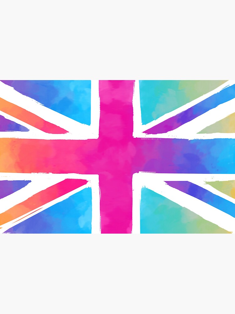 "Neon Union Jack" Sticker for Sale by FerntasticArt | Redbubble