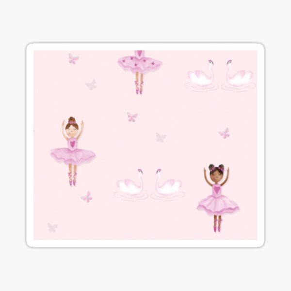 "Pink & purple Ballerina" Sticker by WearWolfDesigns | Redbubble