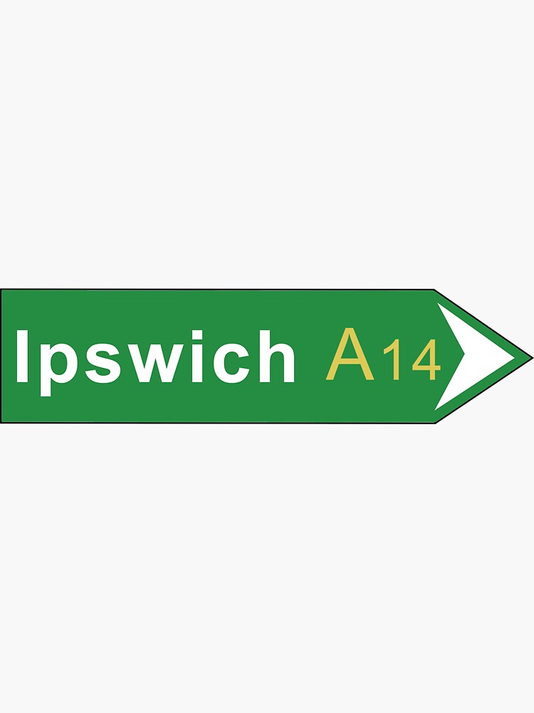 "Ipswich Road Marker" Sticker for Sale by Gina-Driada | Redbubble