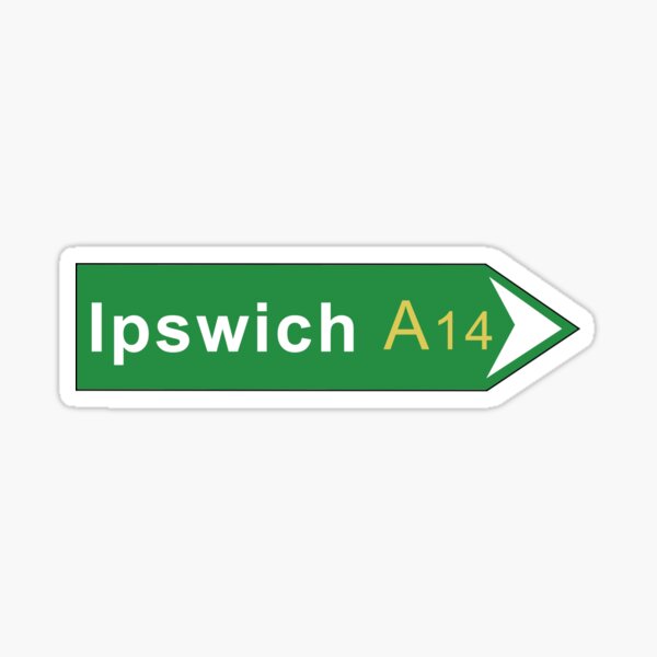 "Ipswich Road Marker" Sticker for Sale by Gina-Driada | Redbubble