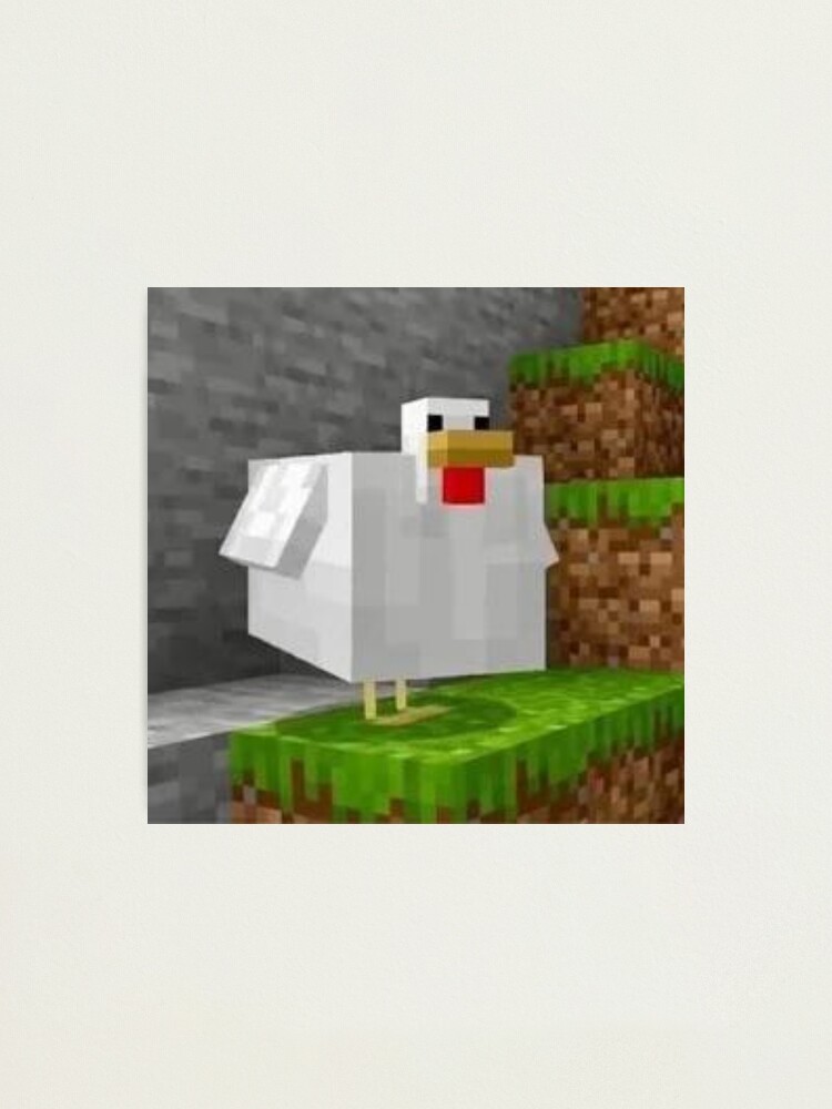 "Minecraft Fat Chicken" Photographic Print for Sale by itsOrangeBlue ...